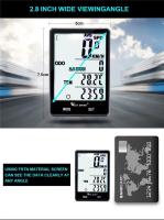 China 2.8 Inch ABS Bike Computer for Light Exercise Sensor Wireless Speedometer by Inbike for sale