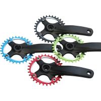 China Bicycle Crankset 104BCD 152mm Non-integral crank/disc 32/34/36/38t in Black/Blue/Green/Red for sale