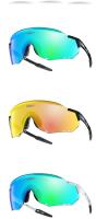 China Print Customer's Logo Unisex Customizable Riml Cycling Glasses Color-Changing Goggles for sale