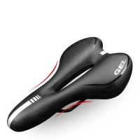 China Comfortable Shockproof Bicycle Saddle with Silicone Cushion and PU Leather Surface for sale