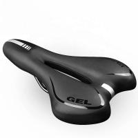 China Comfortable Shockproof Bicycle Saddle with Silicone Cushion and PU Leather Surface for sale