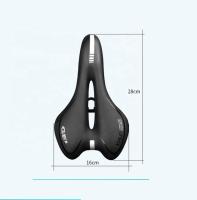 China Comfortable Shockproof Bicycle Saddle with Silicone Cushion and PU Leather Surface for sale