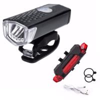 China Front Light Back Light USB LED Rechargeable Bike Bicycle Light Set for Mountain Cycle for sale