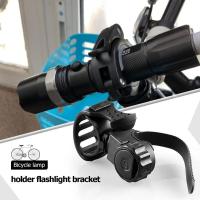 China 360 Degree Rotatable Front Light Clip Clamp for Bicycle Black Rubber ABS Construction for sale