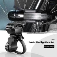 China 360 Degree Rotatable Front Light Clip Clamp for Bicycle Black Rubber ABS Construction for sale