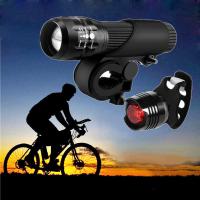 China 3 in 1 USB Rechargeable LED Waterproof Super Bright Zoom Headlight Rear Light 50g Weight for sale