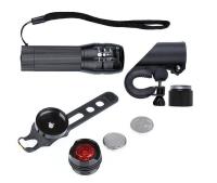 China 3 in 1 USB Rechargeable LED Waterproof Super Bright Zoom Headlight Rear Light 50g Weight for sale