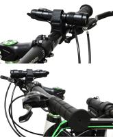 China Black Bicycle LED Torch Rotation Bracket Flashlight Stand for 28-40mm Bike Light for sale