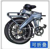 China Electric Folding Mountain Bike Heavy Steel Frame Fat Tire for All Terrain Dirt Riding for sale