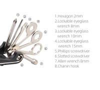 China 18-in-1 Bicycle Repair Tools Set Hexagon Screwdriver Wrench Hex Spoke Chain Removal Tool Essential Bike 280g for sale