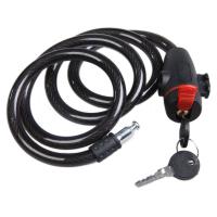China Anti-Theft Bike Security Lock Stainless Steel Cable Coil For Castle Motorcycle Cycle MTB Bike with 2 Key for sale