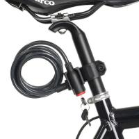 China Anti-Theft Bike Security Lock Stainless Steel Cable Coil For Castle Motorcycle Cycle MTB Bike with 2 Key for sale