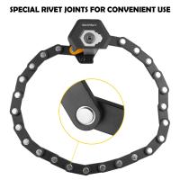 China Mountain Bike Road Bicycle Foldable Lock Anti-theft 85cm with 3 Keys Zinc Alloy Alloy Steel for sale