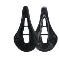 China Mountain Biking Essential 3D Printed Carbon Fiber Road Bike Saddle with Hollow Design for sale