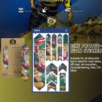 China PVC Bike Stickers for Anti-slip MTB Frame Protection and Customized Road Bike Design for sale