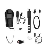 China Black Usb Charging Bike Front Light Flashlight Handlebar Cycling Head Light Speed Meter Lcd Screen for sale