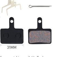 China 35x30.5mm Red Metal Brake Pad for Resin MTB Mountain Bike Disc Rotor Braking Pads for sale