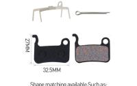 China 35x30.5mm Red Metal Brake Pad for Resin MTB Mountain Bike Disc Rotor Braking Pads for sale