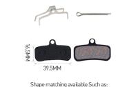 China 35x30.5mm Red Metal Brake Pad for Resin MTB Mountain Bike Disc Rotor Braking Pads for sale