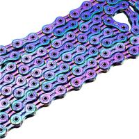 China Full Hollow Stainless Steel Bike Chain for 2021 SUMC 9/10/11/12 Speed Rainbow Bicycle for sale