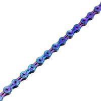 China Full Hollow Stainless Steel Bike Chain for 2021 SUMC 9/10/11/12 Speed Rainbow Bicycle for sale