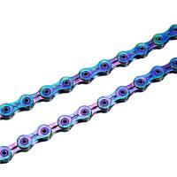 China Full Hollow Stainless Steel Bike Chain for 2021 SUMC 9/10/11/12 Speed Rainbow Bicycle for sale