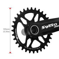 China Mountain Bike Bottom Bracket Crankset with 170mm Crank Arm and 32/34/36/38T Chainwheel for sale