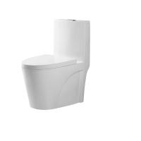 China White Single Piece Commode Dual Flush S Trap WC 390x670x770mm For Bathroom for sale