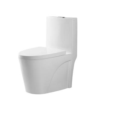 China White Single Piece Commode Dual Flush S Trap WC 390x670x770mm For Bathroom for sale