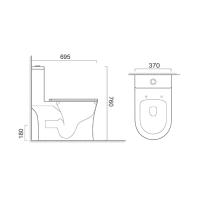 China PP One Piece Toilets Water Efficient Commode Toilet Durable 370x695x760mm OR8211 for sale