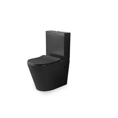 China Black Two Piece Toilets 370x605x800mm Modern Toilet Orin OR8308-B for sale