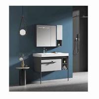 China Customized Modern Bathroom Cabinet Minimalist Solid Wood Bathroom Cainet Orin ORD6757C for sale