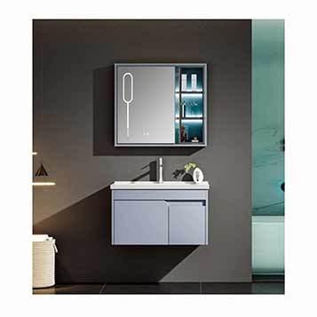 China Moisture Resistant Modern Bathroom Vanitys Customized Stainless Steel Bathroom Cabinet Durable for sale
