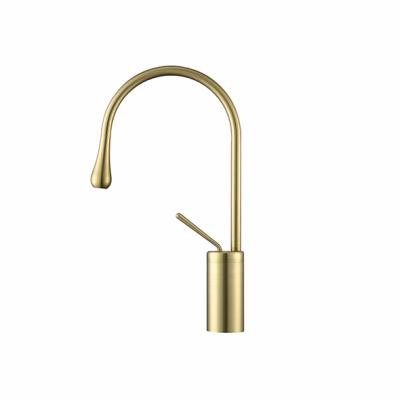 China Hot Cold Water Basin Mixer Faucet 138mm Brusher  Gold/Black Orin OR118818 for sale