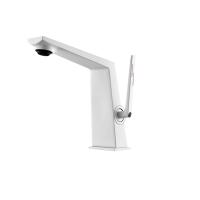 China White Basin Mixer Faucet 161.3mm Hot Cold Mixer Tap Fingerprint Resistant Orin OR23001 for sale