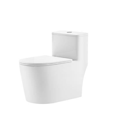 China Stain Resistant One Piece White Toilets Compact Siphonic Toilet 395x710x650mm Orin OR82106 for sale