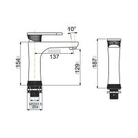 China Gun Grey Modern Bathroom Faucet One Handle Water Mixer Faucet 187mm Orin ORMP238 for sale