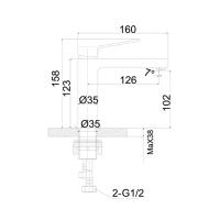 China Durable Basin Mixer Faucet 158mm Modern Bathroom Sink Faucet Corrosion Resistant Orin OR16721 for sale