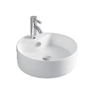 China Bathroom Round Vessel Sinks Small Ceramic Sink Scratch Resistant Orin OR8002 for sale
