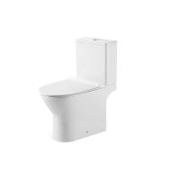 China Water Efficient Two Piece Toilets 375x635x775mm Ceramic WC Toilet White For Bathroom for sale