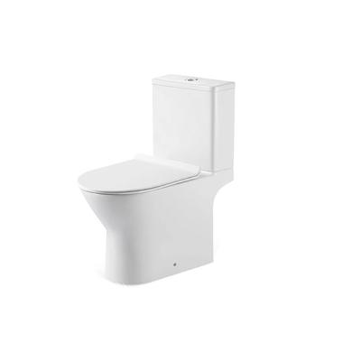 China Water Efficient Two Piece Toilets 375x635x775mm Ceramic WC Toilet White For Bathroom for sale