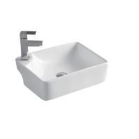 China Easy Clean Rectangle Ceramic Sink Stain Resistant White Vessel Sinks Orin OR8064 for sale