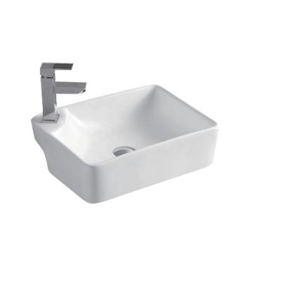 China Easy Clean Rectangle Ceramic Sink Stain Resistant White Vessel Sinks Orin OR8064 for sale