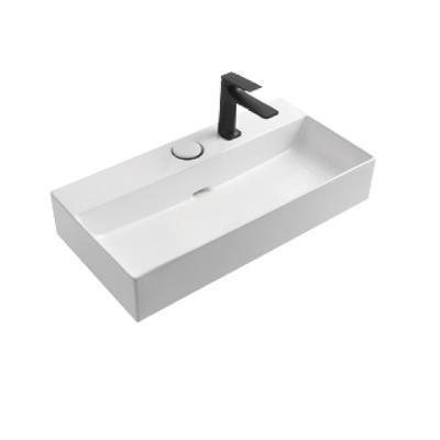 China Rectangle Ceramic Wash Basin Small Vessel Sinks White Without Overflow for sale