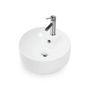 China Counter Top Ceramic Sink Basins Scratch Resistant Round Bathroom Sink White Orin OR8011 for sale