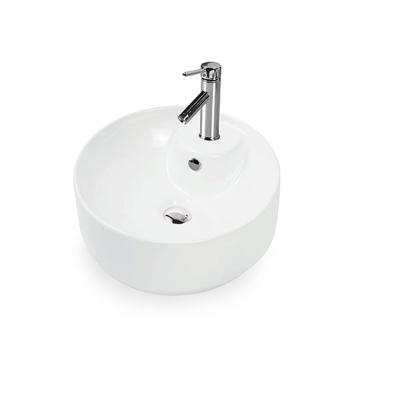 China Counter Top Ceramic Sink Basins Scratch Resistant Round Bathroom Sink White Orin OR8011 for sale
