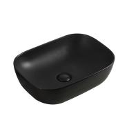 China Compact Rectangular Countertop Basin Easy Clean Black Bathroom Sinks Orin OR8417A for sale