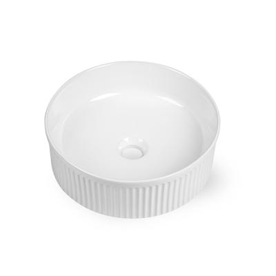 China Easy Clean Ceramic Round Wash Basin Stain Resistant Bathroom Wash Basin Sink White Orin OR8413 for sale