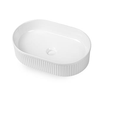 China Compact Ceramic Wash Basin Oval White Ceramic Bathroom Sink For Bathroom for sale