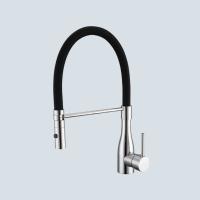 China Black Hot And Cold Kitchen Taps Chrome Kitchen Sink Mixer Taps 425mm for sale
